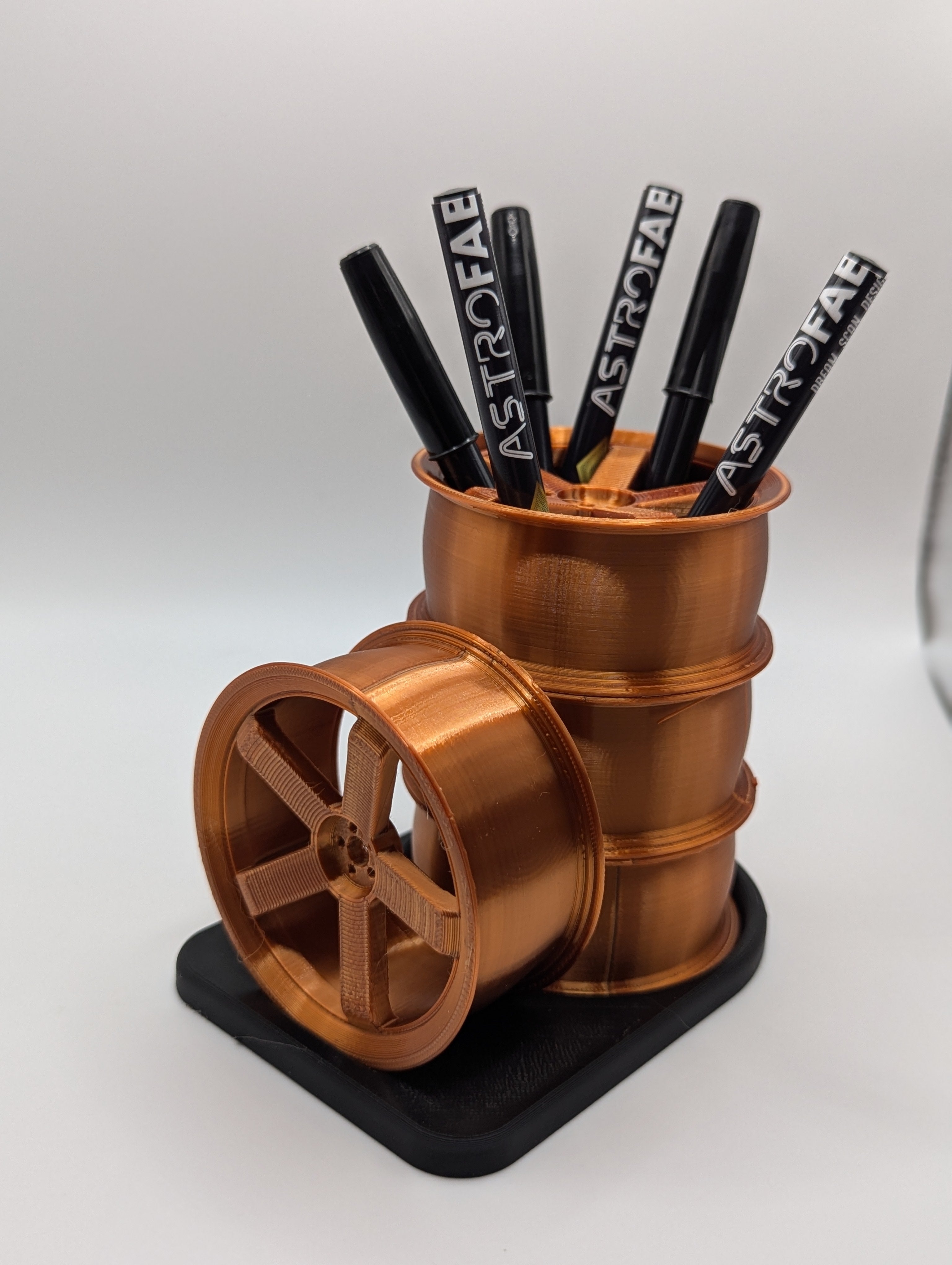 3D Printed Wheel Stack Pen Holder – AstroFab